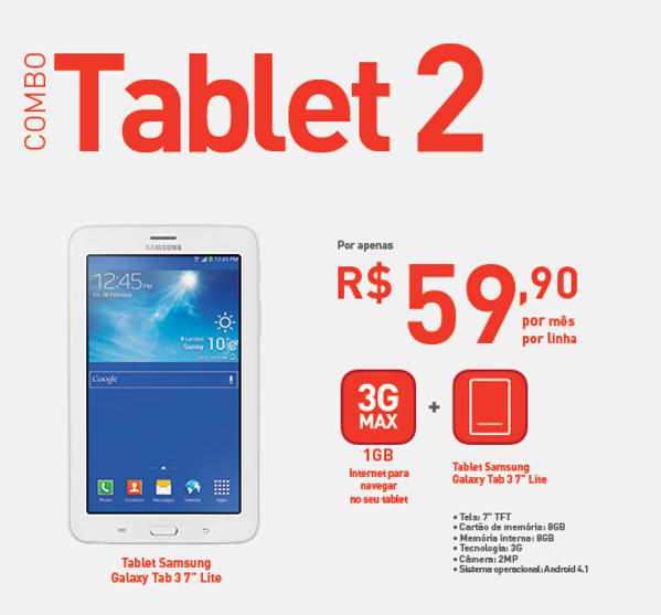 Claro para empresas: Oferta Combo Tablet 2 da Claro