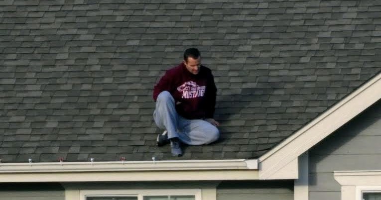 Larry's Photo a Day: Man on the Roof......