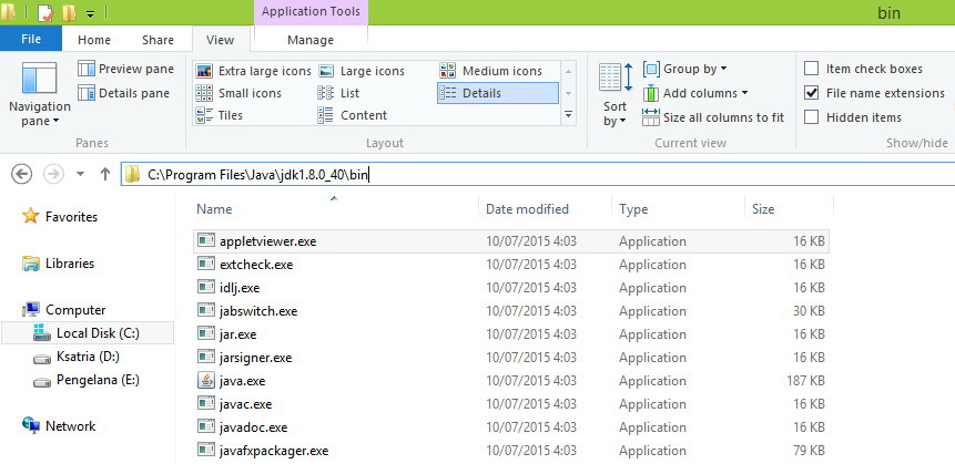 Cara menjalankan program java di Command Prompt - Ksatria Pengelana