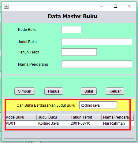 Koneksi Database Mysql dan CRUD Java NetBeans : Koding Cari dan Tampil ...