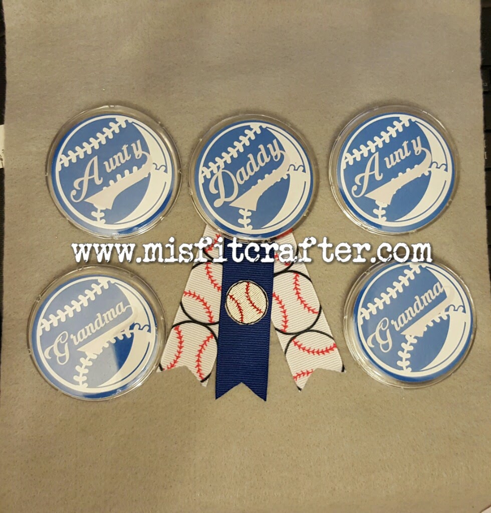 Fun Baseball Themed Baby Shower Corsage/Mums/Buttons