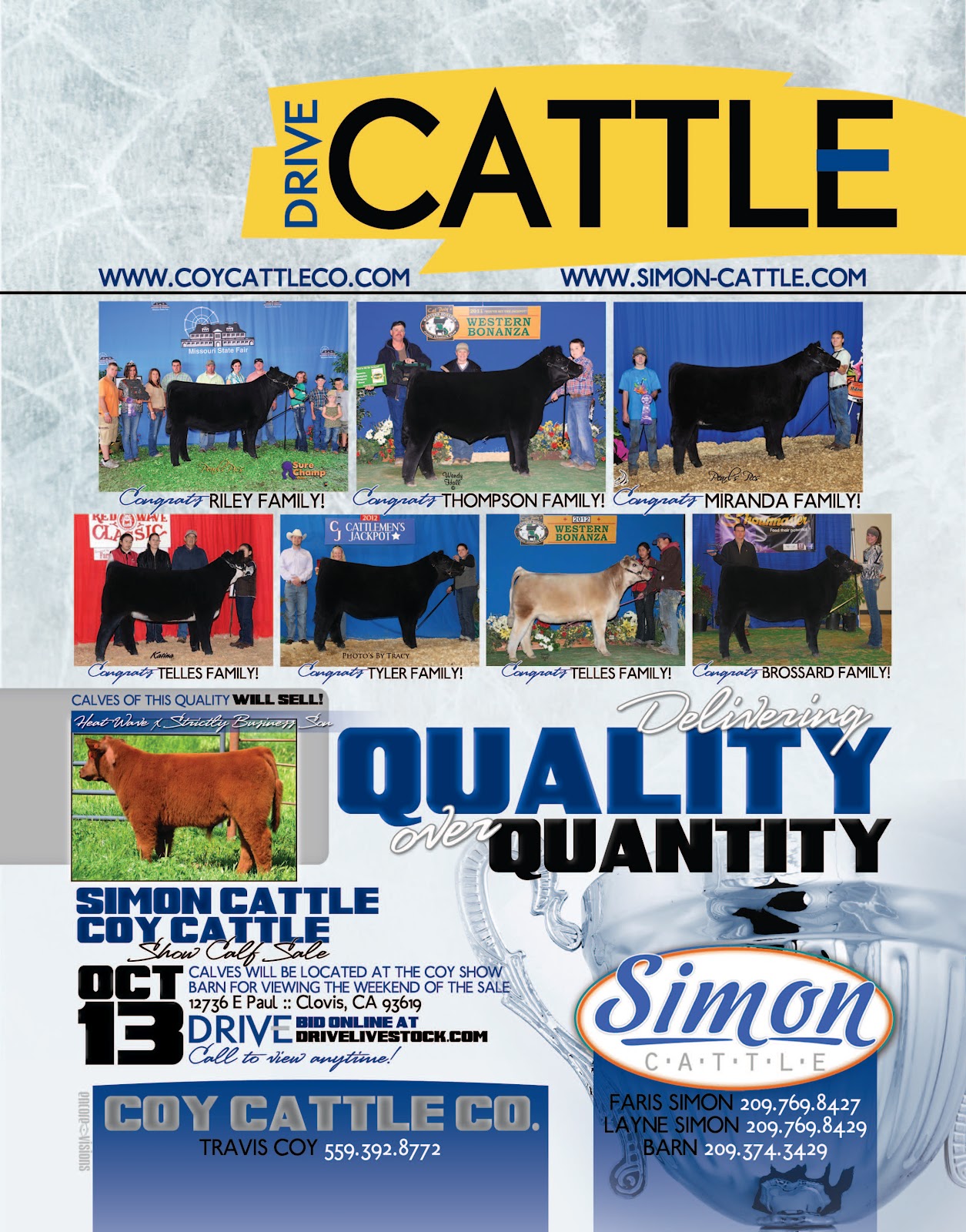 Executive Sires, Inc.: First Class Marketing Client - Simon Cattle and Coy Cattle Co - October ...