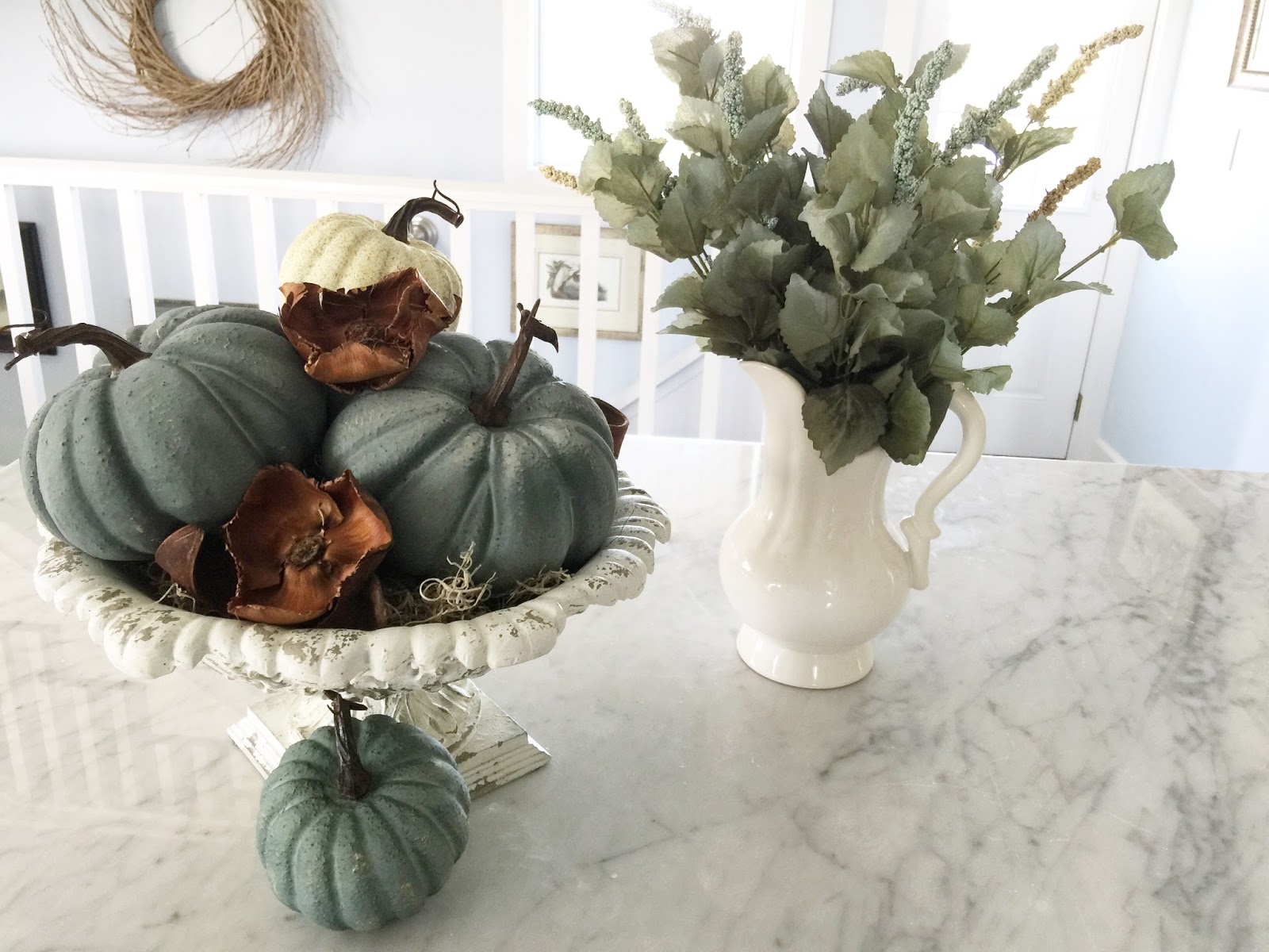 Sea Glass Cottage : Coastal Fall Decor - Kitchen Island