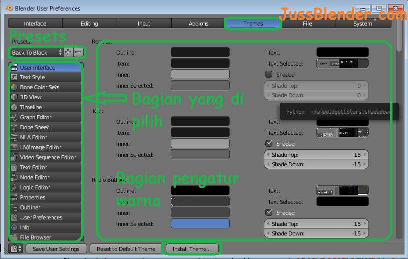 cara mengubah tema blender 3d - Juss Blender| Blog belajar aplikasi ...