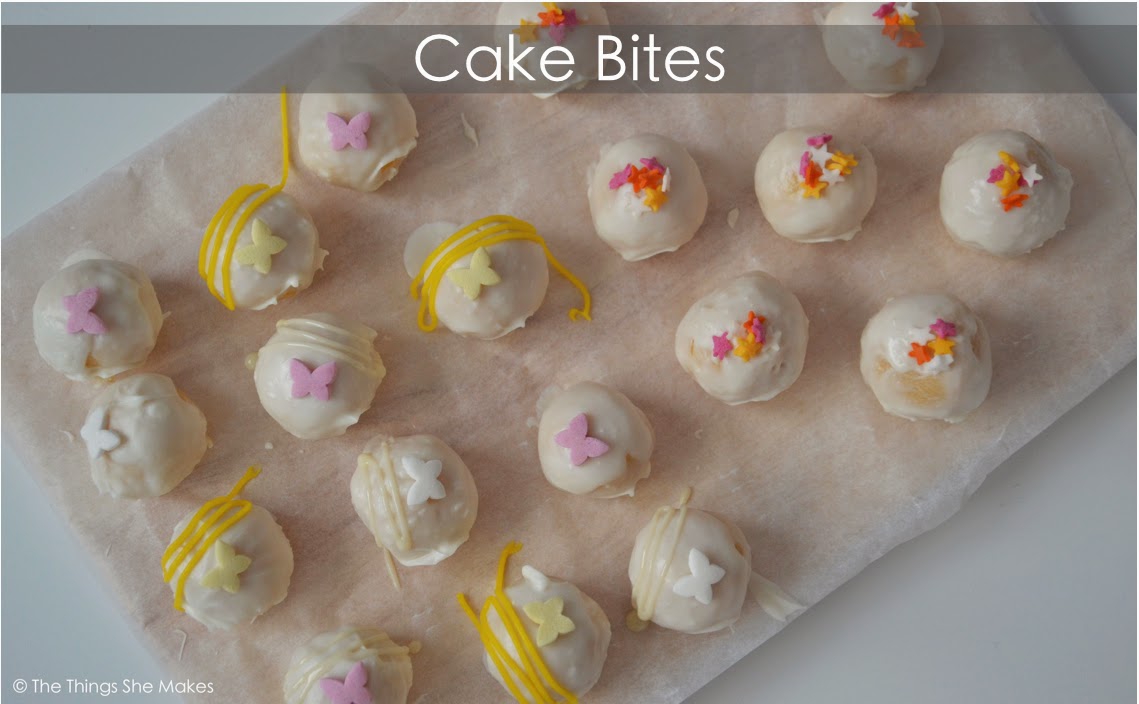 How to Make White Chocolate Cake Bites | The Things She Makes