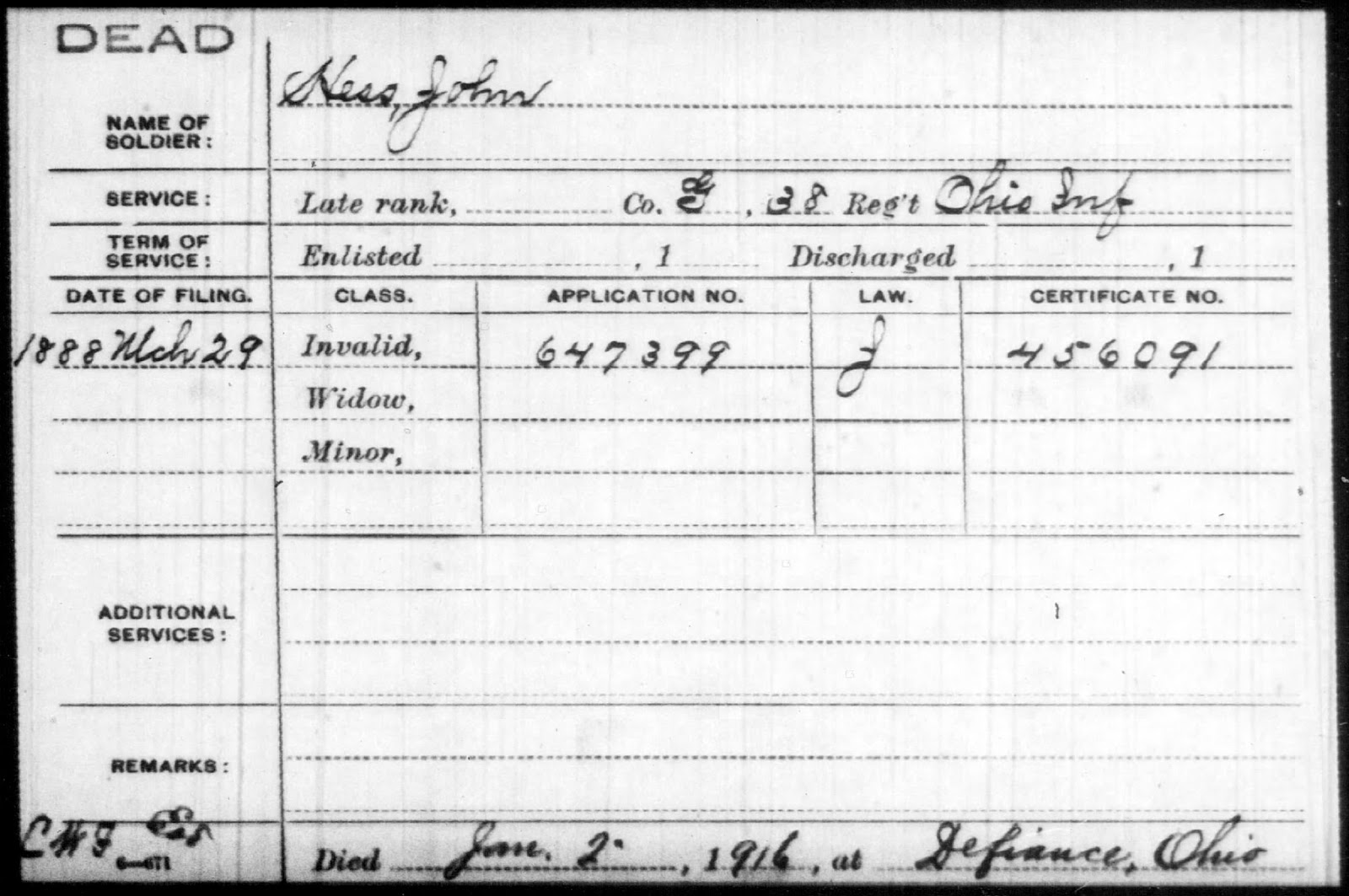 Defiance County, Ohio Genealogy: June 2019