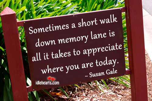 Taking a stroll down memory lane ~ My musings