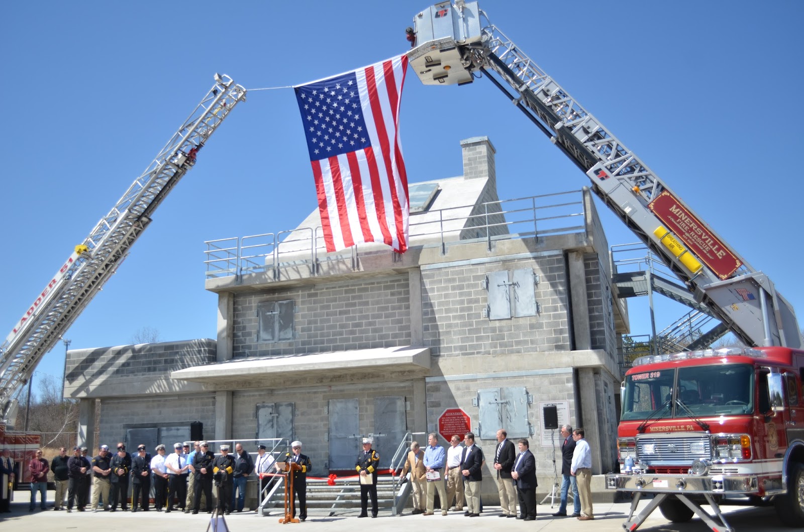 Officials Dedicate New Burn Building at Schuylkill County Fire School
