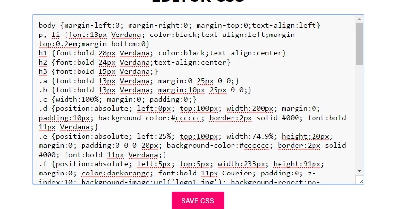 Membuat Editor Css Dengan Textarea Tutorial Website Tutorial Php And Mysql Boostsrap Ajax