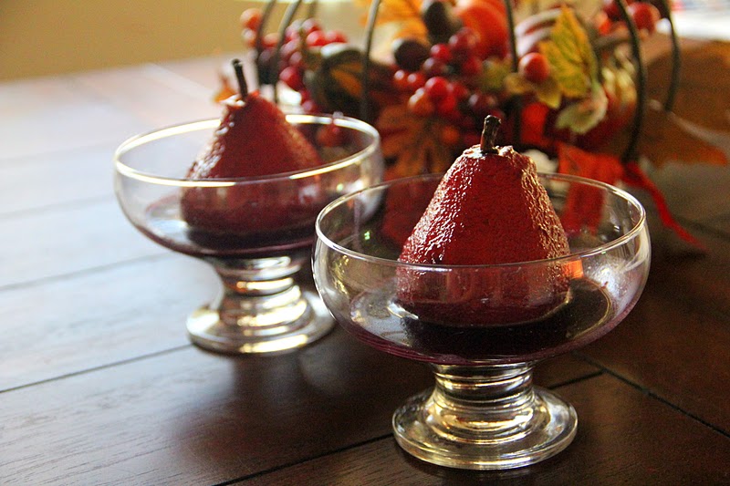 More Fun With An Apron: Poached Pears, Grape Jelly and CSA
