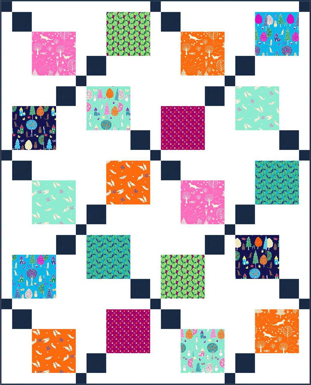 Inspired by Fabric: Otter Romp FREE Quilt Patterns