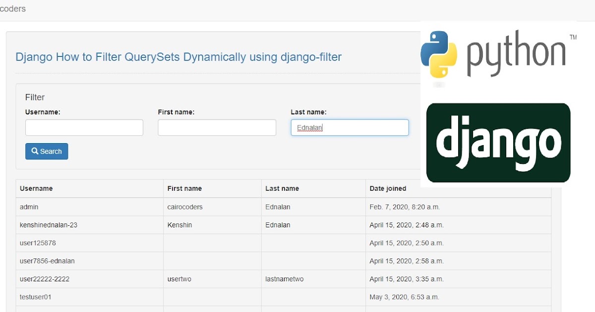 Django How To Filter QuerySets Dynamically Using Django filter 