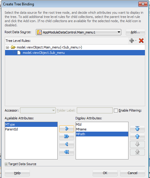 Oracle ADF : Dynamic Menus in ADF