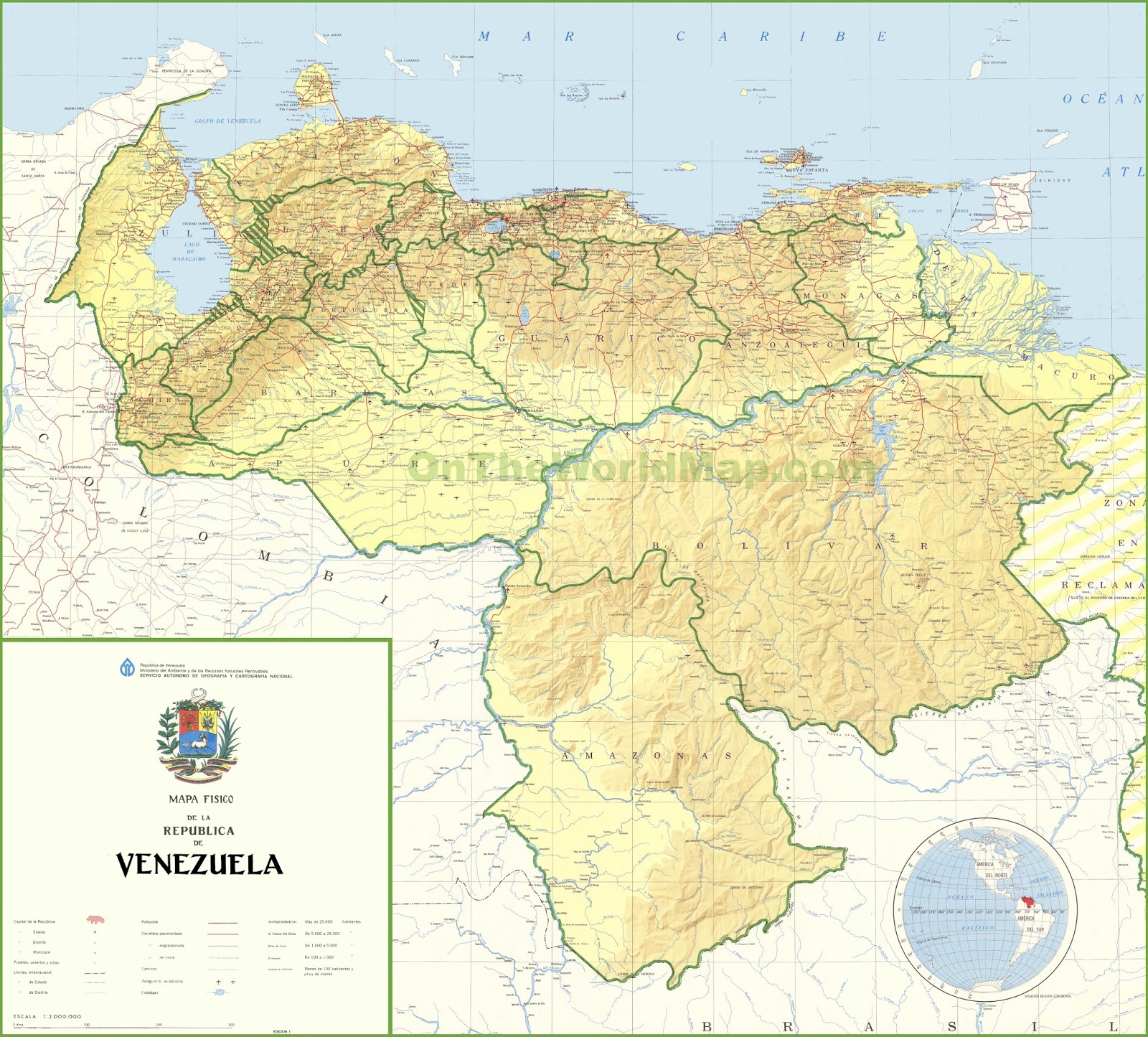 Mapas Geográficos da Venezuela