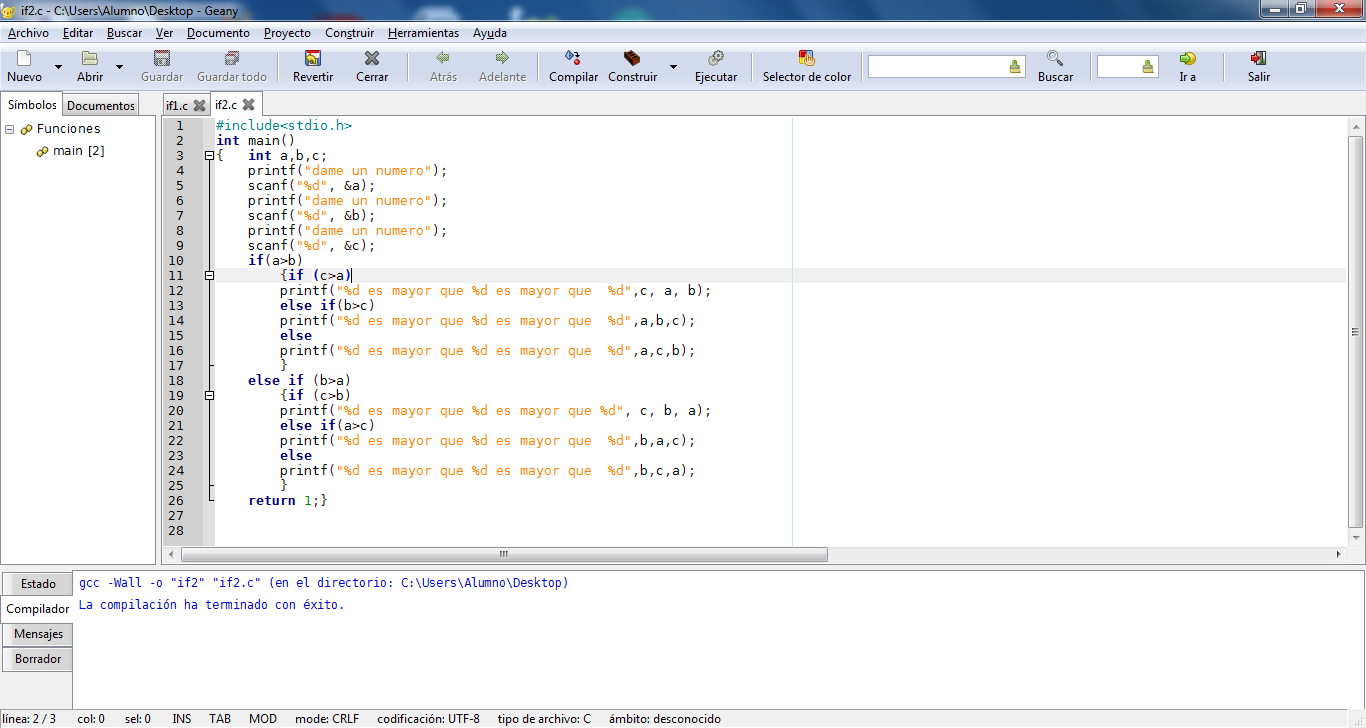 Informatica : Programación C (if).