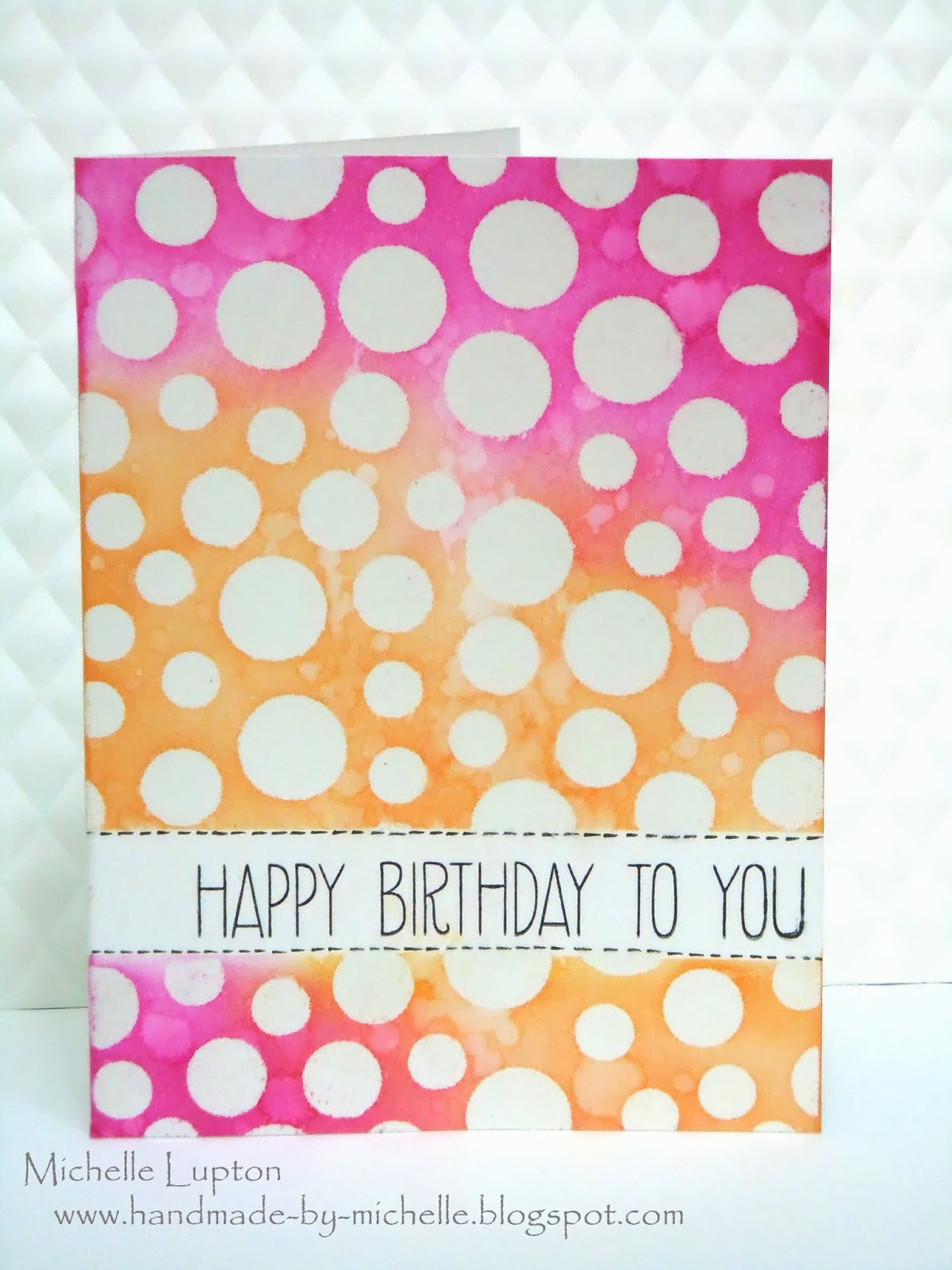 Handmade by Michelle: Stencil and emboss resist