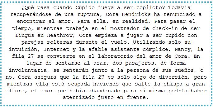 Between Us: [Reseña] Amor en la fila 27 - Eithne Shortall