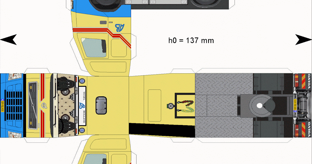 SP. Papel Modelismo: PaperCraft Volvo 520 - AB Texel