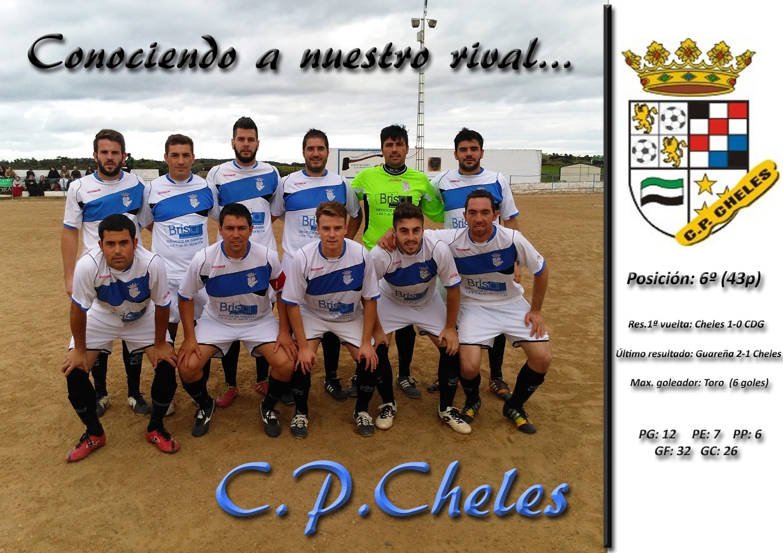 Club Deportivo Gévora: Conociendo a nuestro rival: CP Cheles (2ª vuelta)