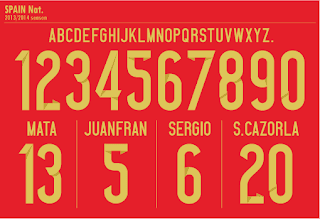 Football teams shirt and kits fan: Font Spain 2013/14 team kits