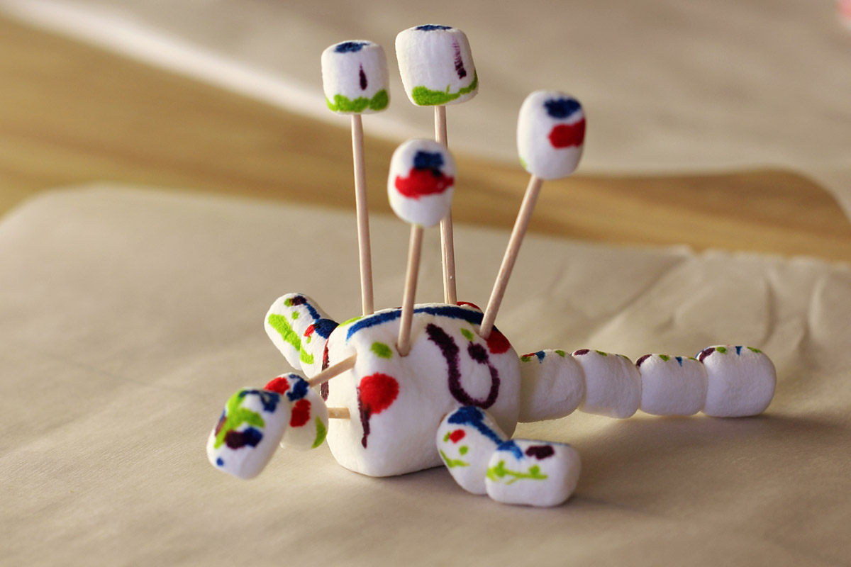 "We do it the Hard Way": Painted Marshmallow Creatures
