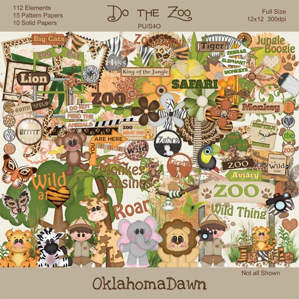 OklahomaDawn: Do the Zoo Paper #1 ~ free scrapbook paper
