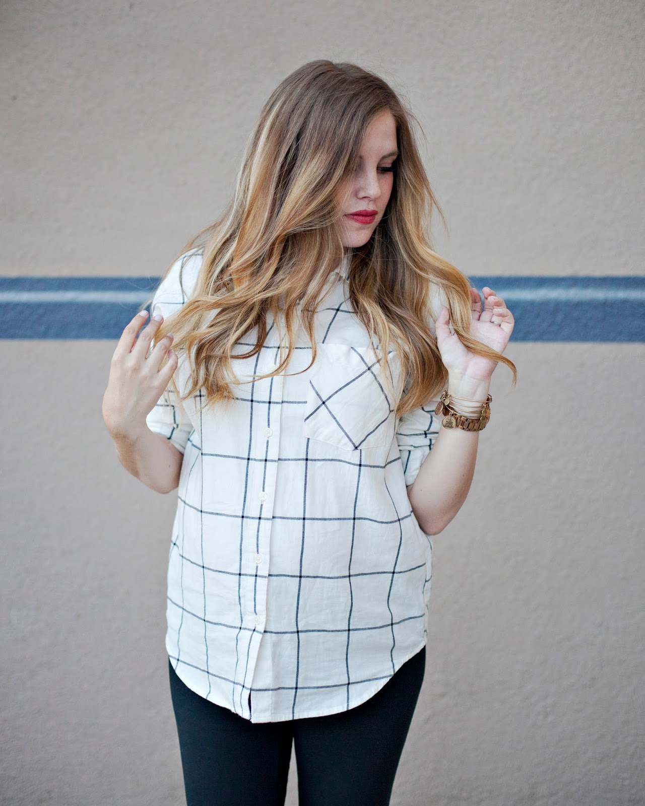 Window Pane Top - Arrows & Apricots