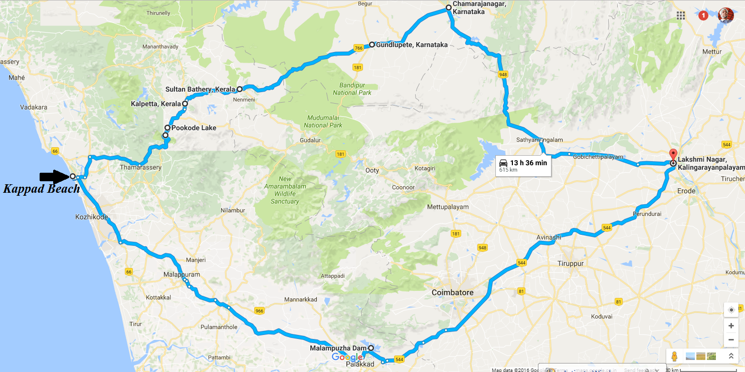 malampuzha dam-kappad beach-wayanad&bandipur sanctuary wandering