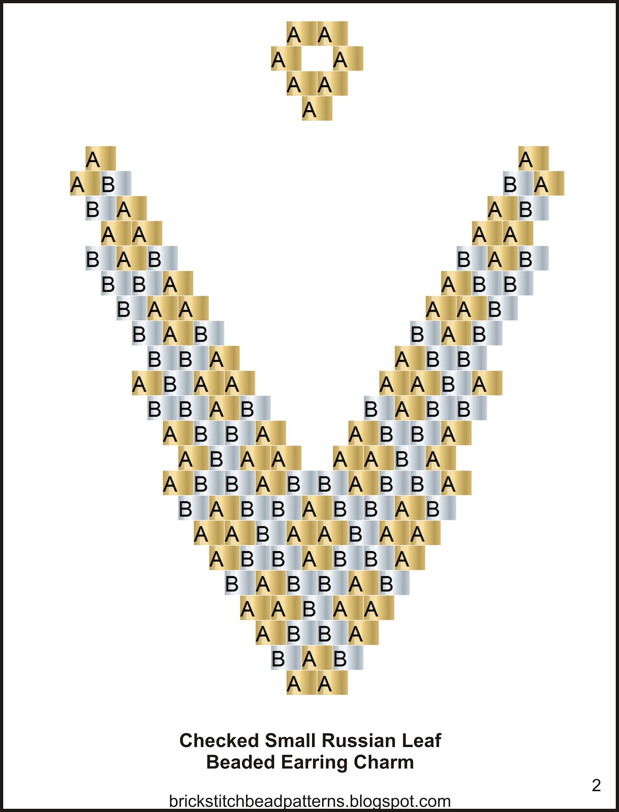 Brick Stitch Bead Patterns Journal: Free Checked Small Russian Leaf ...