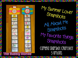 Ginger Snaps: All About Me Snapshots Bulletin Board Idea