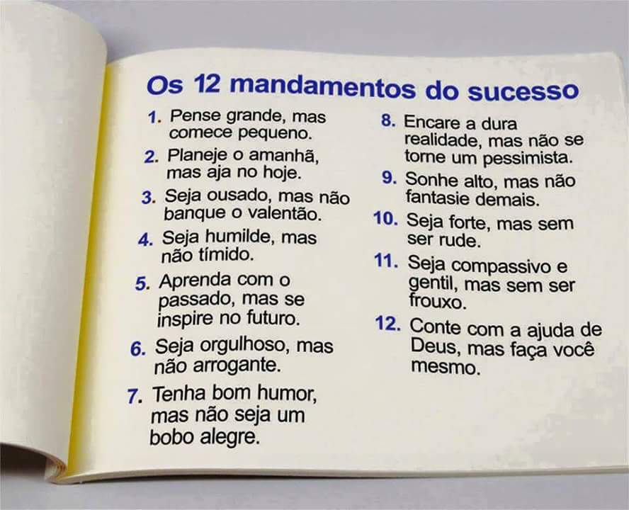 BLOG DO ILIVALDO DUARTE: OS 12 MANDAMENTOS do sucesso BLOG DO ILIVALDO DUARTE: OS 12 MANDAMENTOS do sucesso