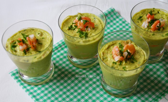 Lemon & Vanilla: Prawn, avocado and coriander verrines / Verrines de ...