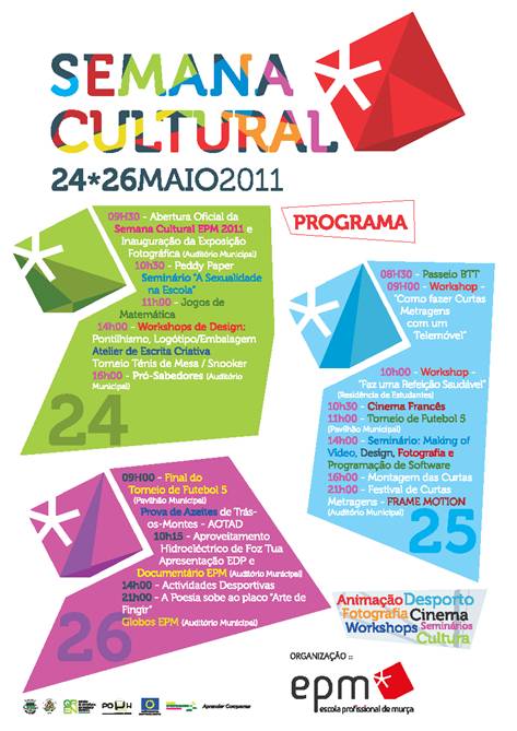 Técnico de Turismo: Cartaz Semana Cultural 2011