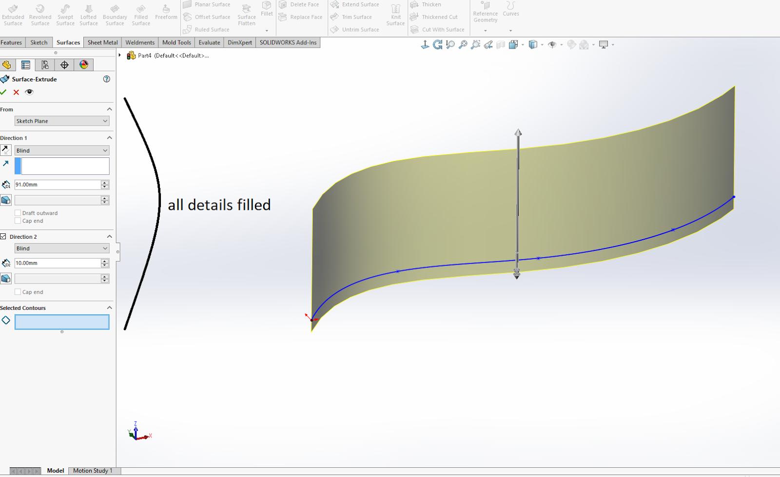Design Tech Academy: Surface Extrude in Solidworks