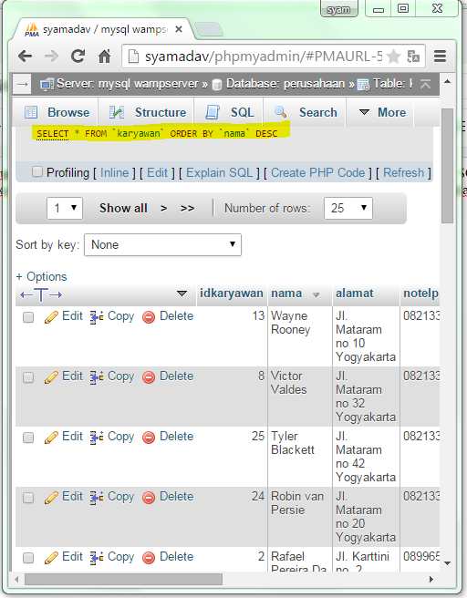 Menggunakan Order By pada CodeIgniter | Syamadav|