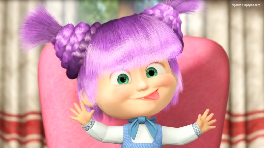 Masha With Purple Hair Style | IMGStar
