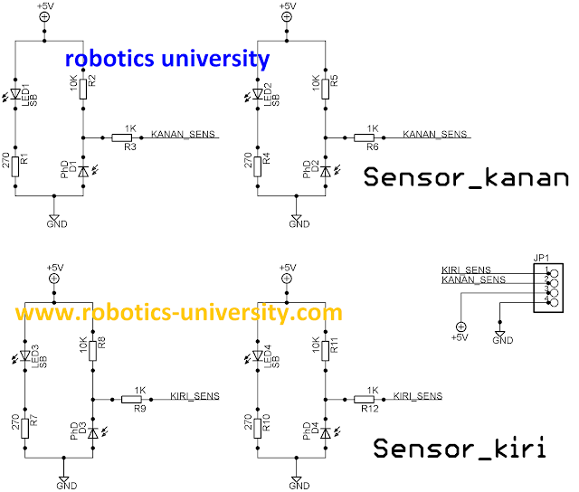 Skematik Sensor Robot3 | Robotics University