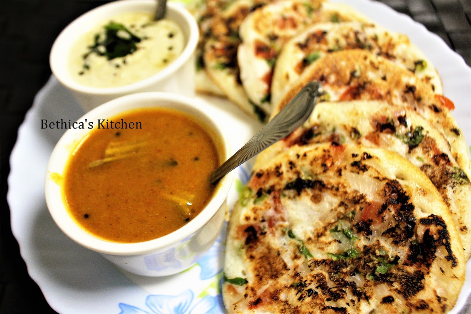 Bethica's Kitchen Flavours: Mini Uttapam (Rice-Lentil Pancakes - South ...