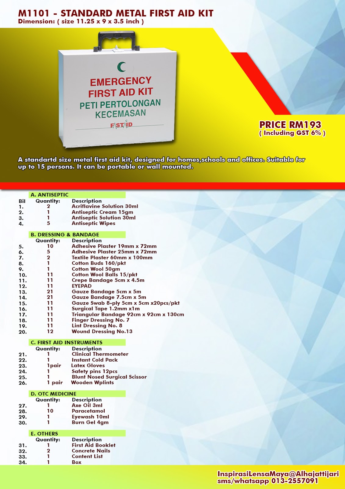 Peti Pertolongan Cemas | Inspirasi Lensa Enterprise