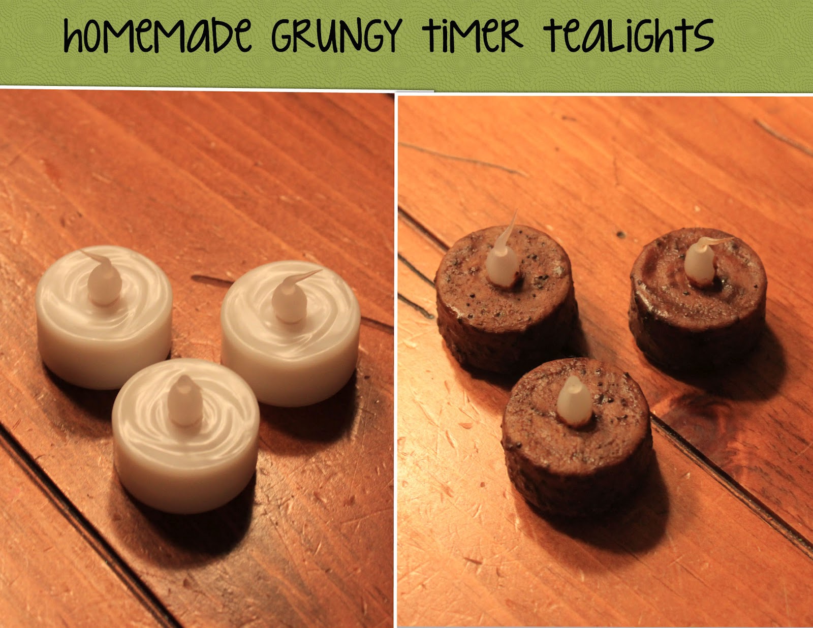 This Mama's Cave: Homemade Grungy Timer Tealights