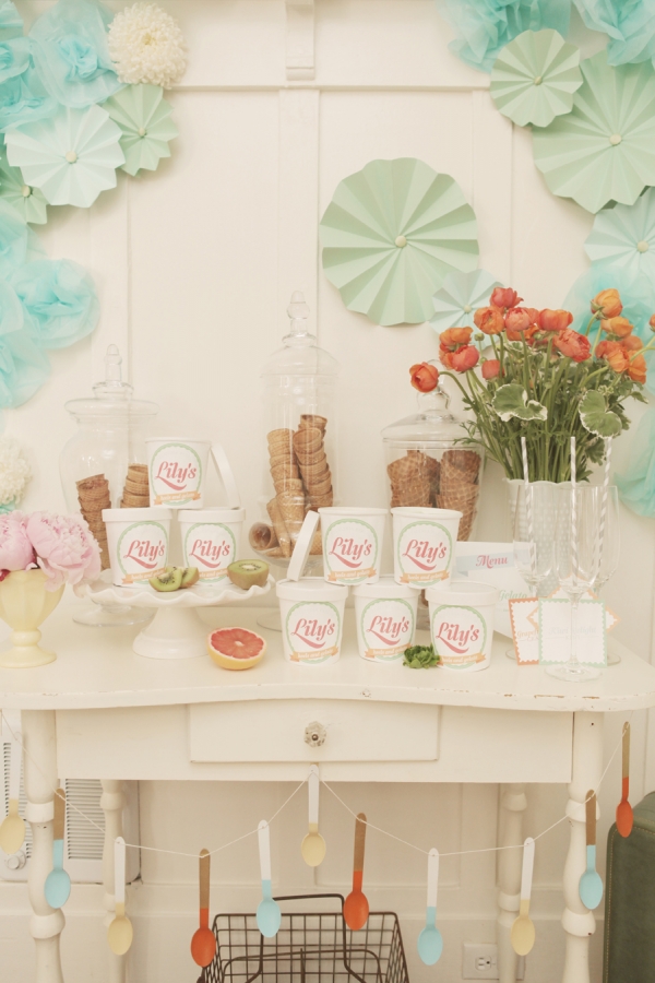 Little Big Company | The Blog: Gelato Bridal Shower Dessert Table and ...