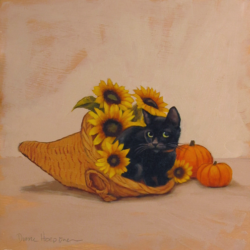 Thanksgiving Black Cat