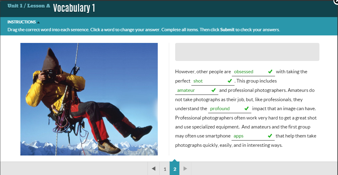 Reading Explorer Unit 1A ~ Homework Answer
