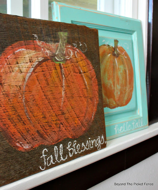 Beyond The Picket Fence: Painted Pumpkins Signs