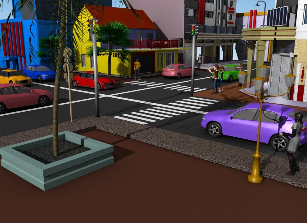 ANIMASI PROJECT SHORT MOVIE " MELANGGAR RAMBU LALU LINTAS " ~ BLENDER3D ...