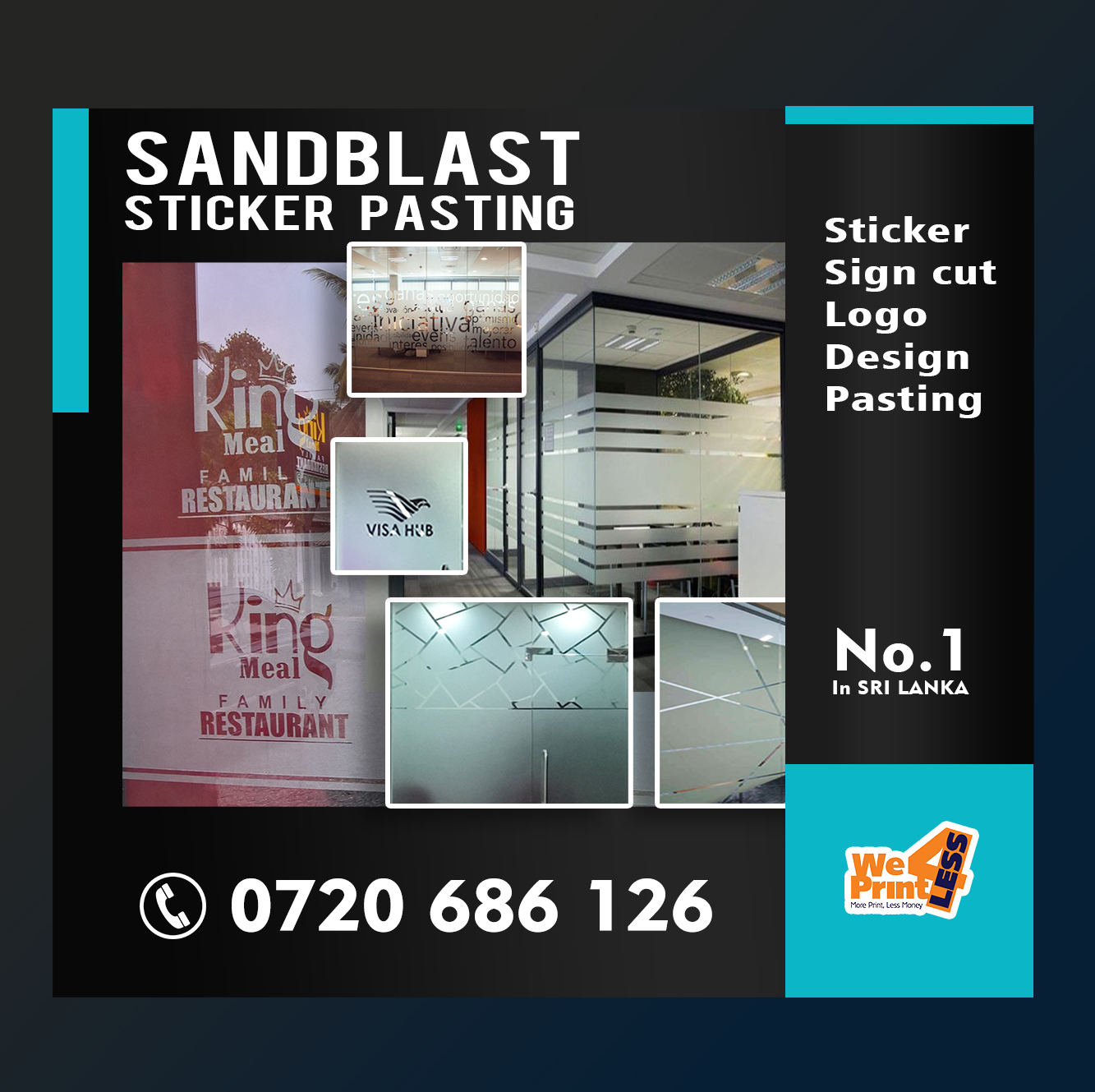 Sand Blast Sticker | Pasting in Sri Lanka - Lanka Advertising