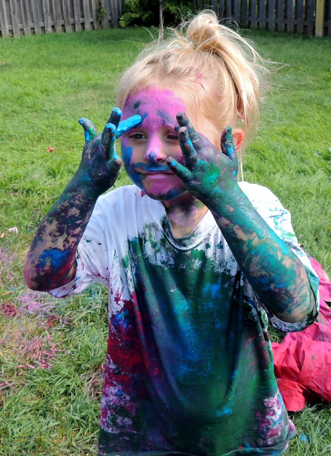 Let's Play Today! -by Auntie J: Splatter (Body) Painting