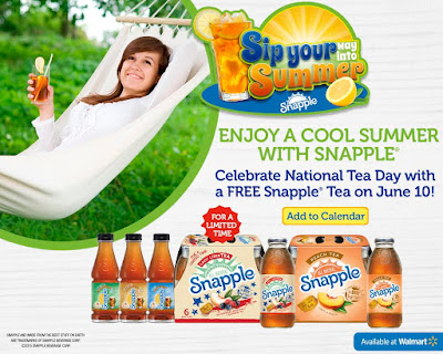 FREE IS MY LIFE: COUPON: FREE 16oz. Snapple® Tea or Juice Drink or 18 ...