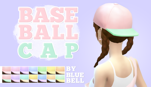 Baseball Cap for Girls by BluebellSims - Sims Find CC >> Custom Content ...