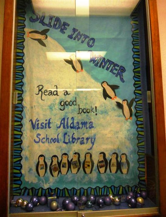 Library Displays: Slide into Winter .. Read a Good Book!